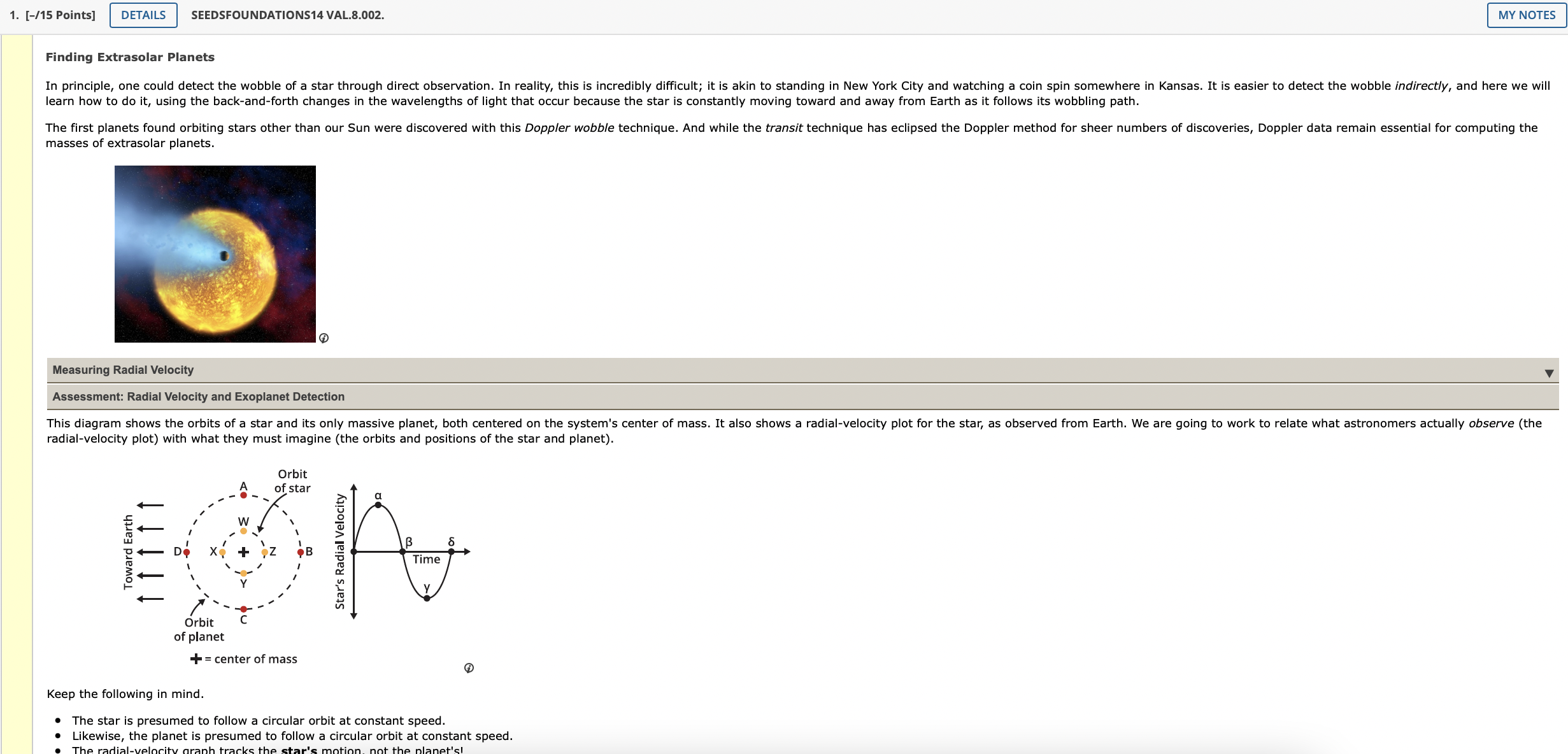Solved masses of extrasolar planets. Measuring Radial | Chegg.com