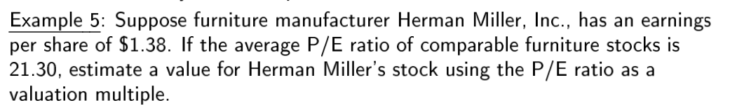 Solved Example 5: Suppose furniture manufacturer Herman | Chegg.com