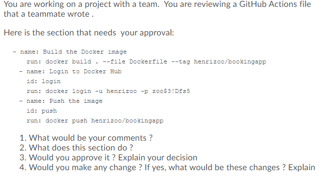 Solved You are working on a project with a team. You are | Chegg.com