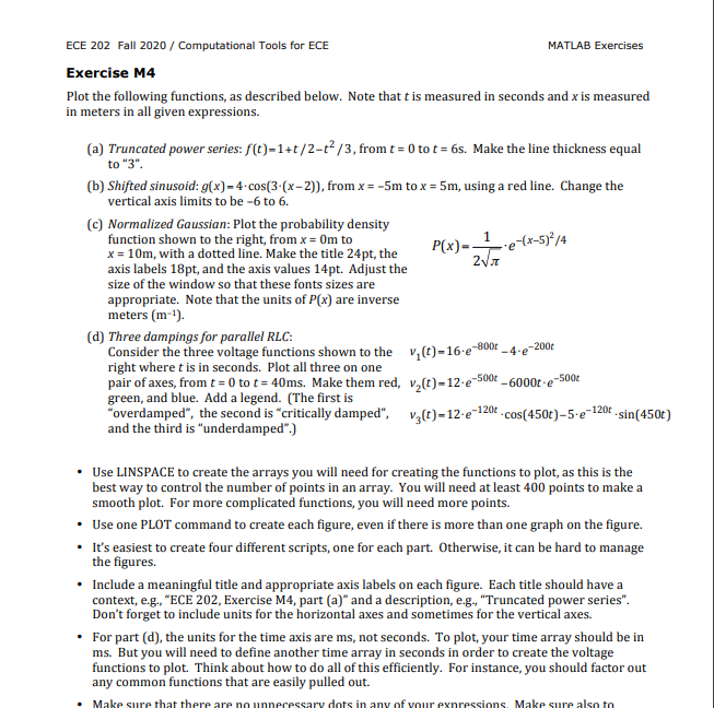 Solved ECE 202 Fall 2020 / Computational Tools for ECE | Chegg.com