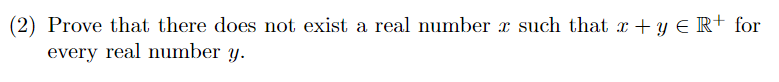 Solved Non-existence proofs. Please write the following | Chegg.com