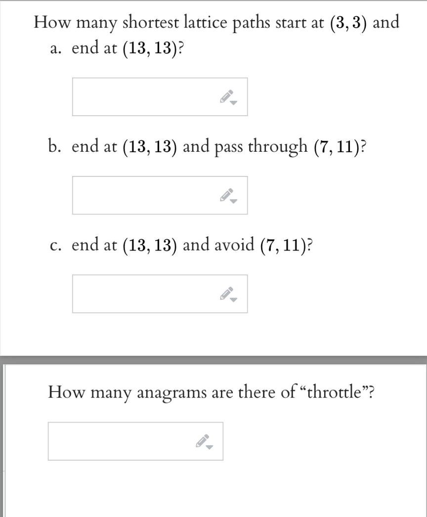 Solved How many shortest lattice paths start at (3,3) and a. | Chegg.com