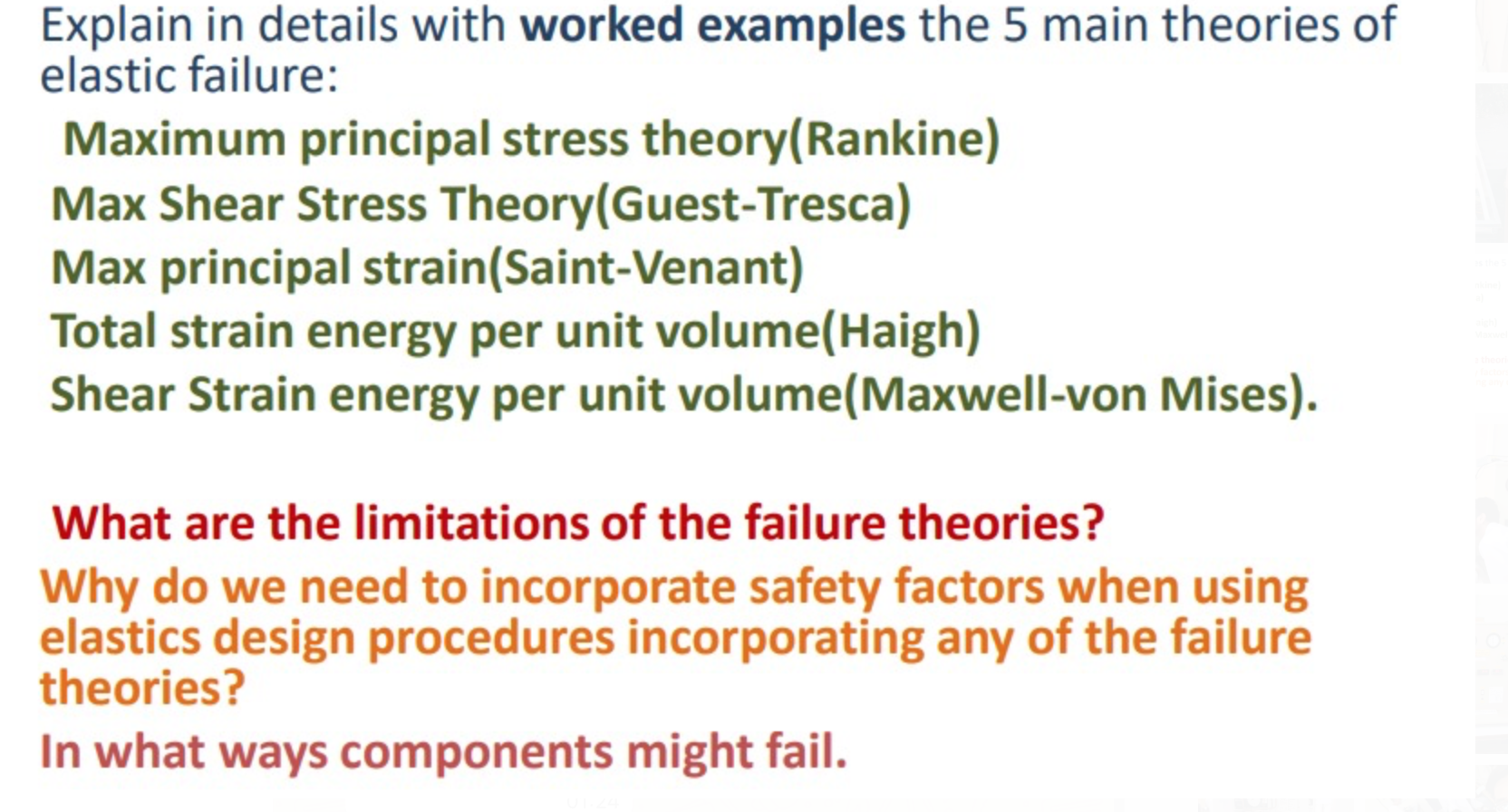 Solved Explain in details with worked examples the 5 main | Chegg.com