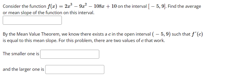 Solved Consider the function f(x) = 2x2 – 92² – 108x + 10 on | Chegg.com