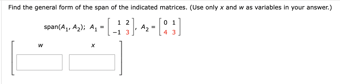 Solved Please help for Linear Algebra. Find the general form | Chegg.com