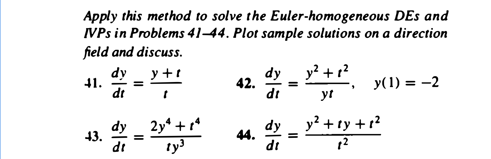 Making Equations Separable Many differential | Chegg.com