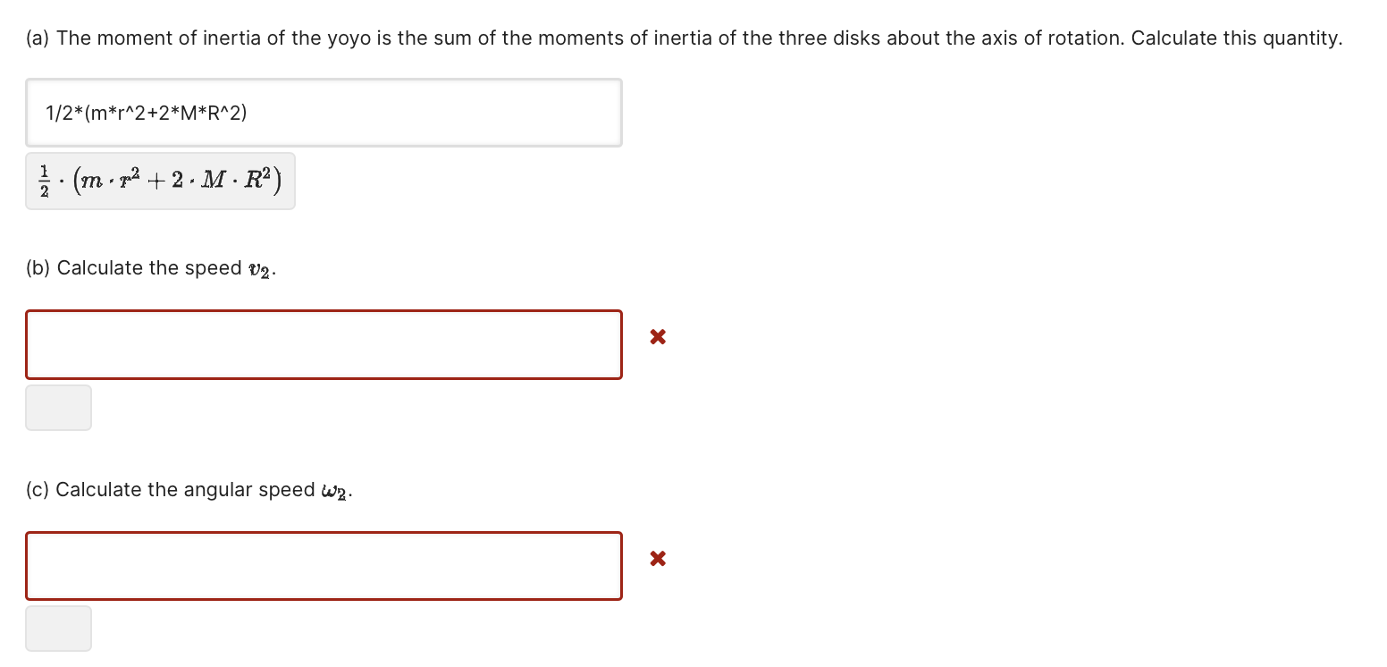 Solved A yoyo is a toy made of three uniform density disks | Chegg.com
