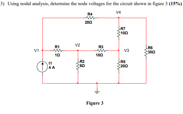 Using nodal analysis, determine the node voltages for | Chegg.com