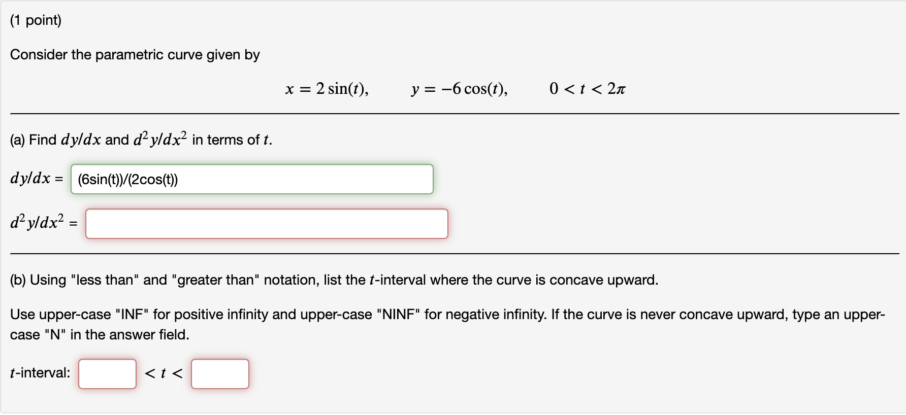 Solved Consider the parametric curve given by | Chegg.com