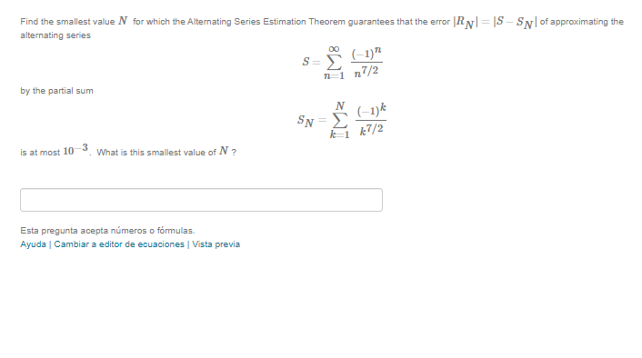 Alternating Series Estimation Theorem