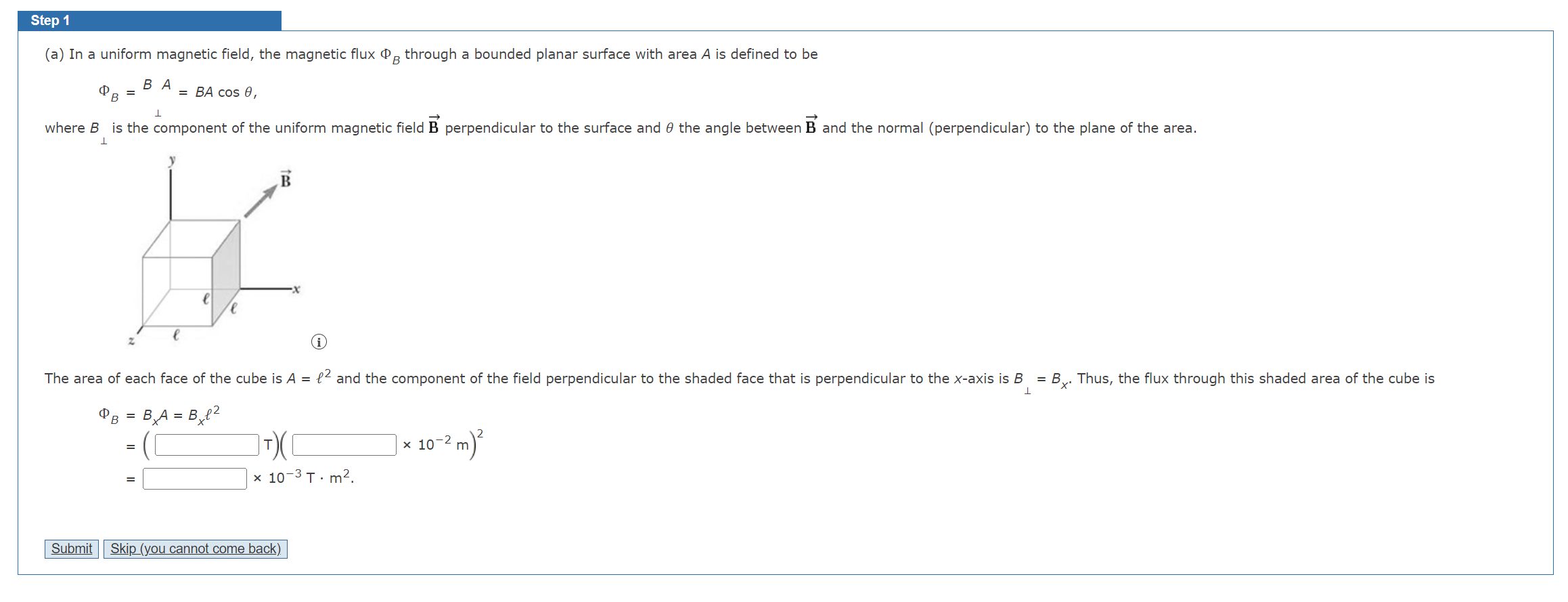 (a) In a uniform magnetic field, the magnetic flux ΦB | Chegg.com