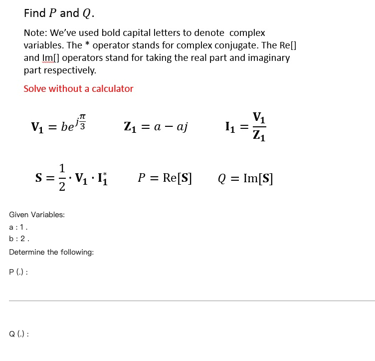 Solved Find P and Q. Note: We've used bold capital letters | Chegg.com