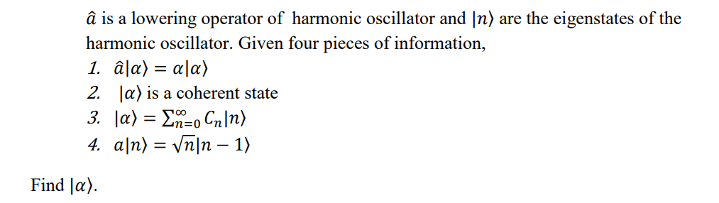 Solved a^ is a lowering operator of harmonic oscillator and | Chegg.com