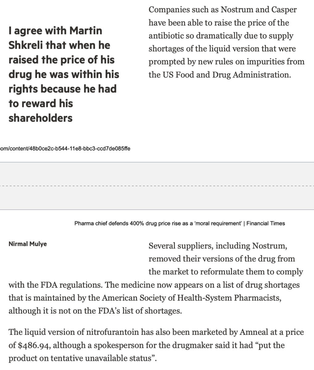 Solved Pharma chief defends 400% drug price rise as a 'moral | Chegg.com