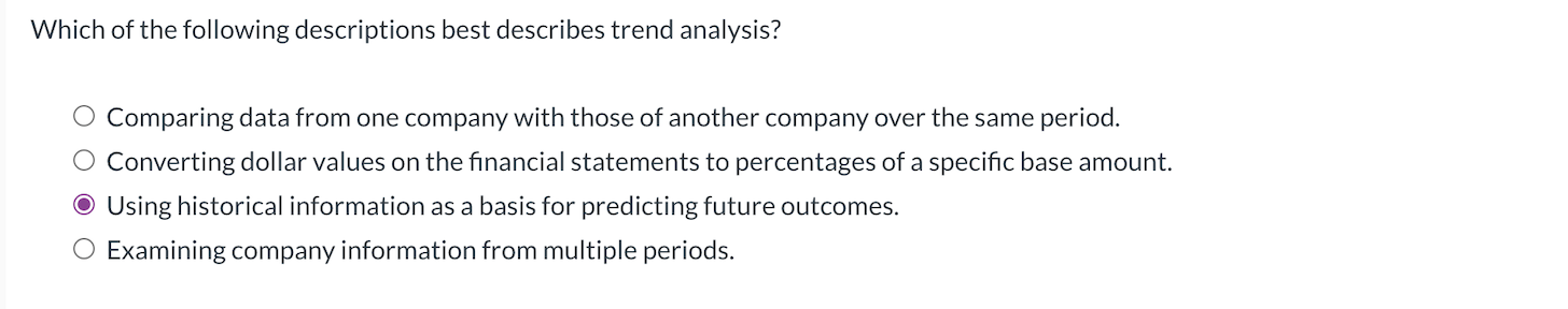 Solved Which of the following descriptions best describes | Chegg.com