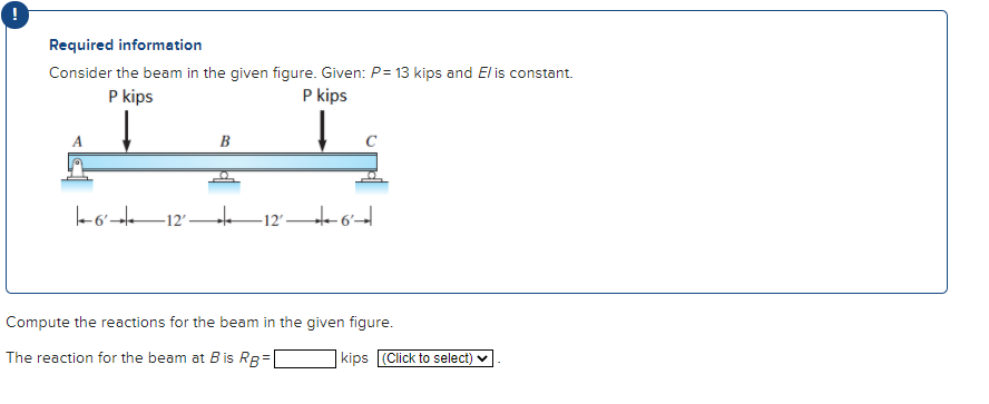 Solved Required information Consider the beam in the given | Chegg.com