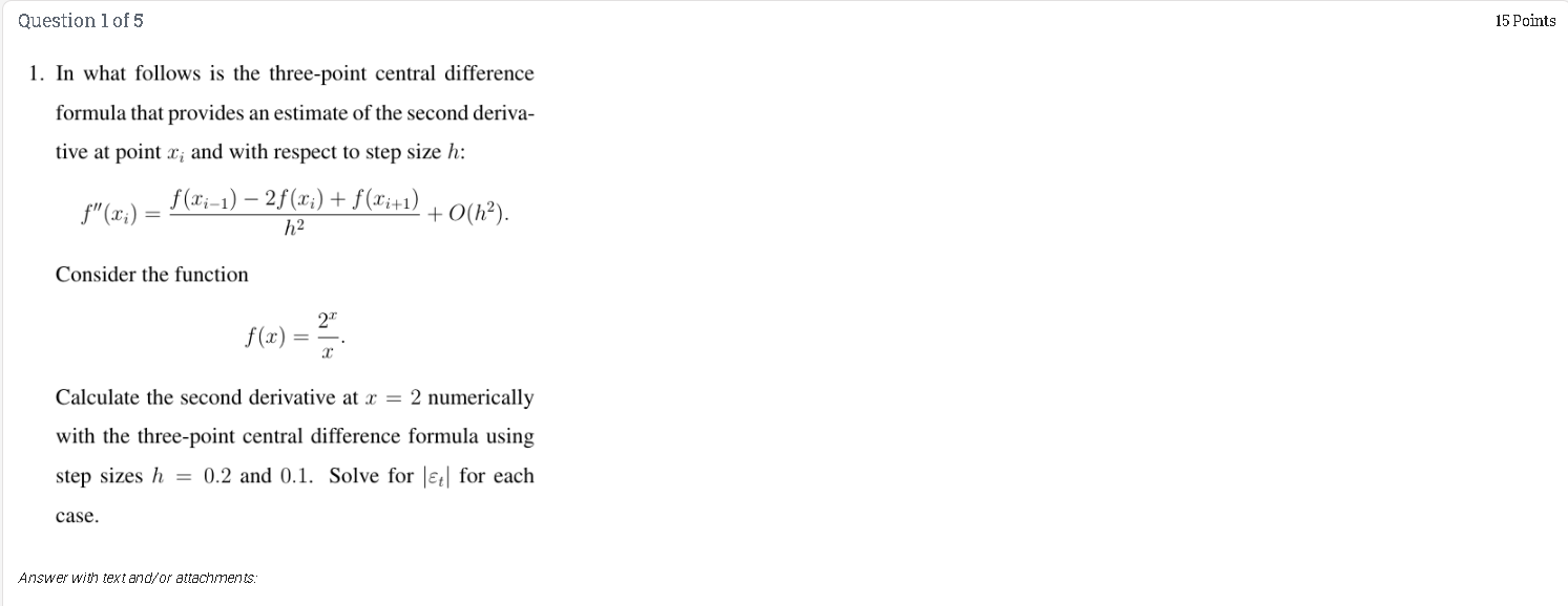 Solved Question lof 5 15 Points 1. In what follows is the | Chegg.com