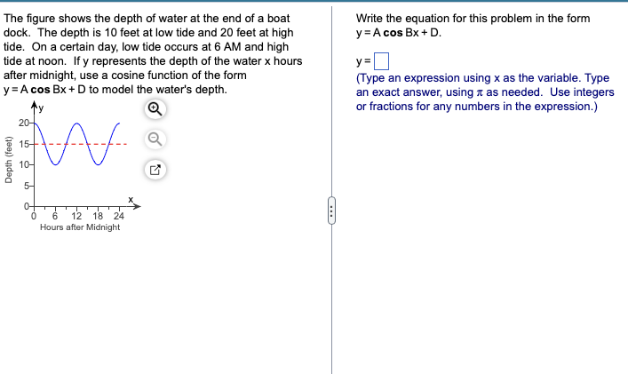 Solved The figure shows the depth of water at the end of a | Chegg.com