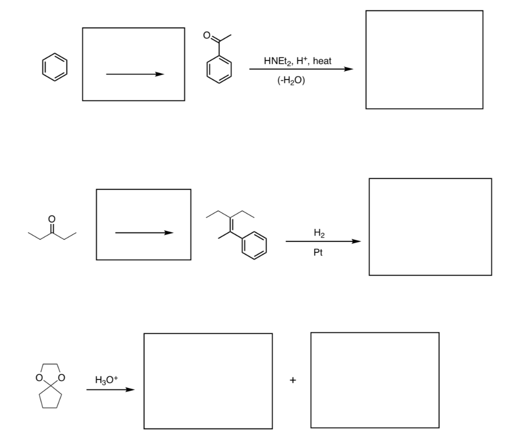 Solved HNEt2, H7, heat (H20) í H2 Pt H30+ + | Chegg.com