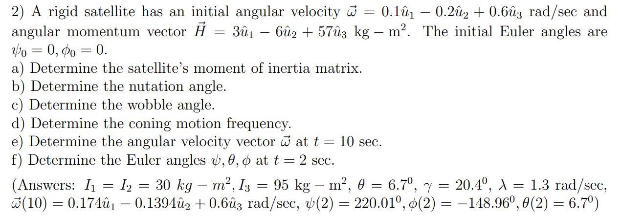 The answer values are included below, I want to | Chegg.com