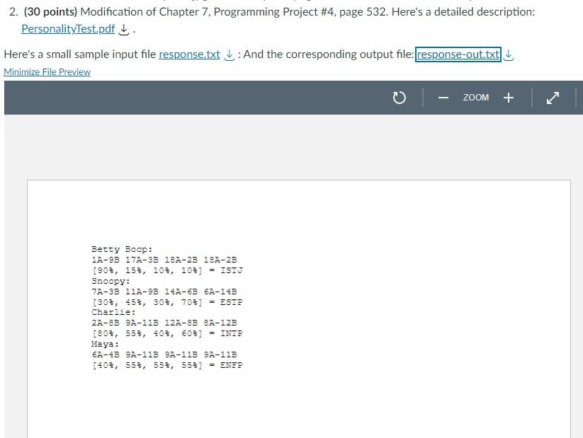 Solved ( 30 points) Modification of Chapter 7 , Programming | Chegg.com