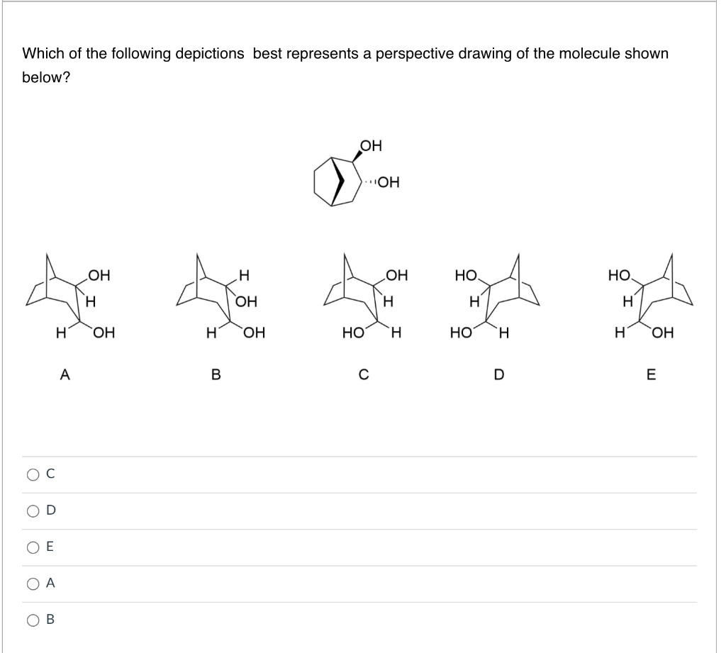 Solved Which of the following depictions best represents a | Chegg.com