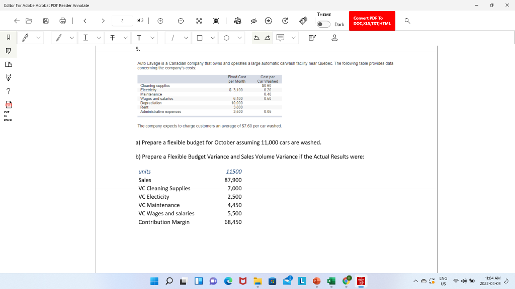 Solved Editor For Adobe Acrobat PDF Reader Annotate THEME | | Chegg.com