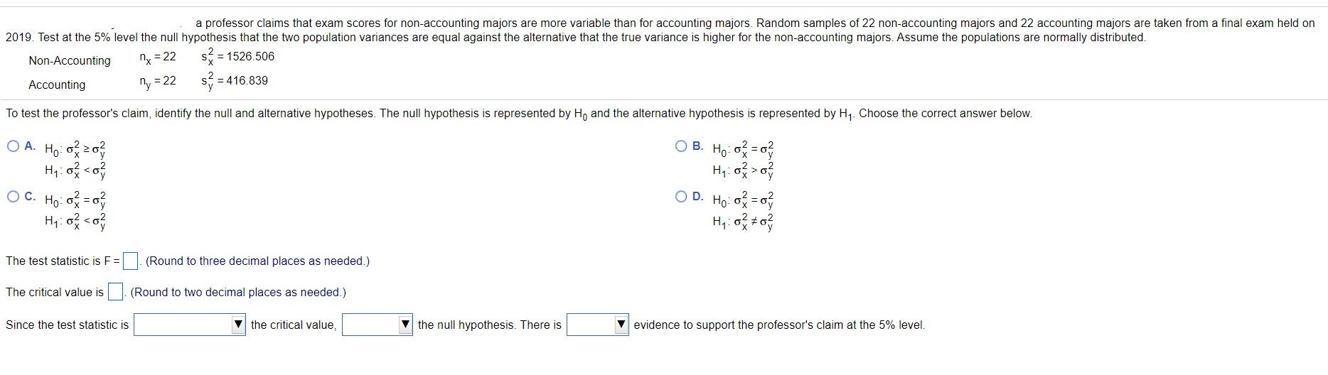 Solved 1.Greater then/less then or equal to 2.Reject/ do not | Chegg.com