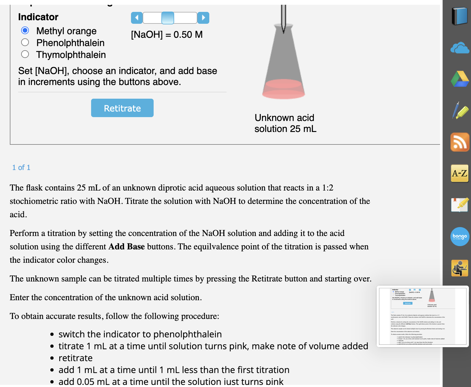 The flask contains 25 mL of an unknown diprotic acid | Chegg.com