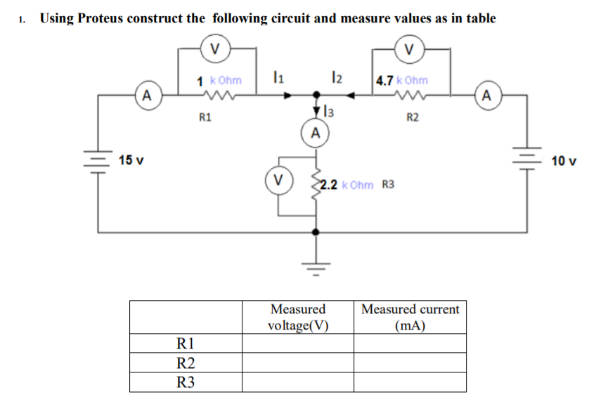 Solved Electrical Circuits Lab ... Please Using Proteus | Chegg.com