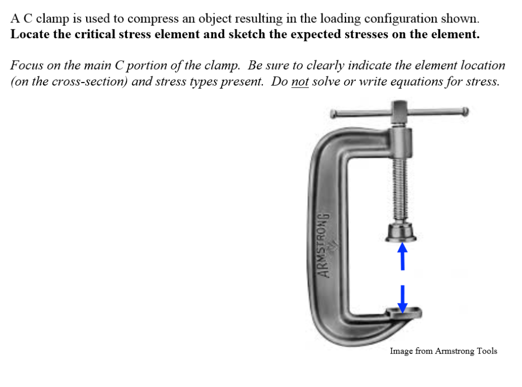 A C clamp is used to compress an object resulting in | Chegg.com