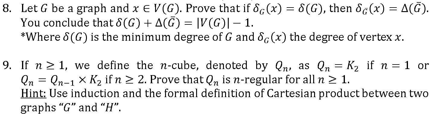 Solved THIS IS GRAPH THEORY. ADVANCED MATH.PLEASE, GIVE A | Chegg.com