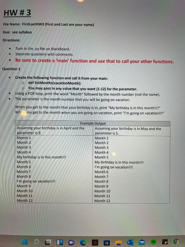 Solved HW #3 File Name: FirstLastHW3 (First and Last are | Chegg.com