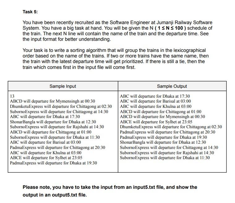 Solved Task 5: You have been recently recruited as the | Chegg.com