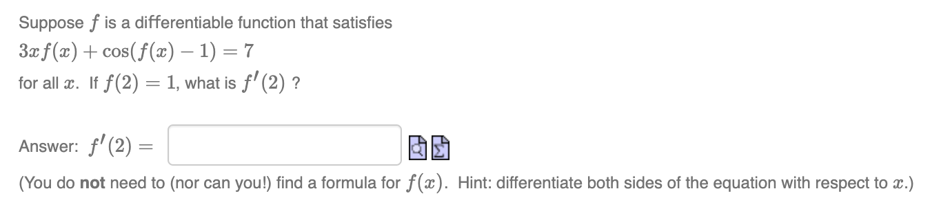 Solved Suppose f is a differentiable function that satisfies | Chegg.com