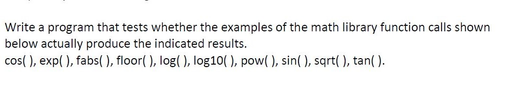 Solved Write A Program That Tests Whether The Examples Of