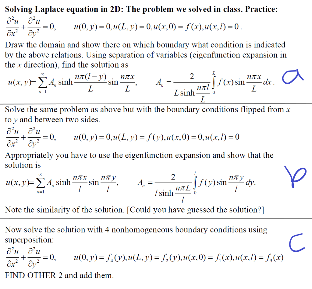 Solved Solving Laplace Equation In 2d The Problem We Solved
