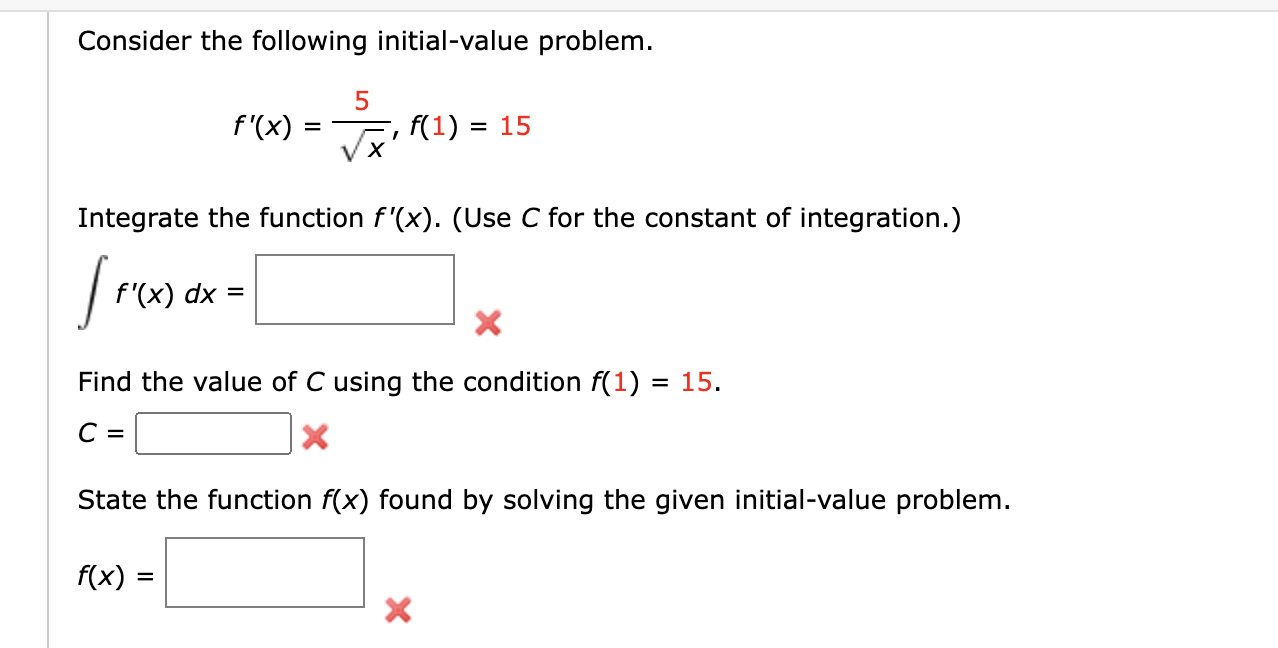Solved Consider the following initial-value | Chegg.com