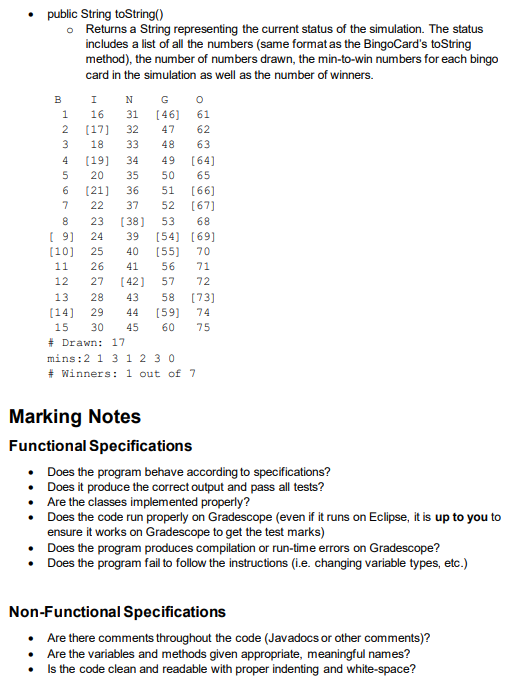 Solved Introduction Bingo is an exciting game of chance that | Chegg.com