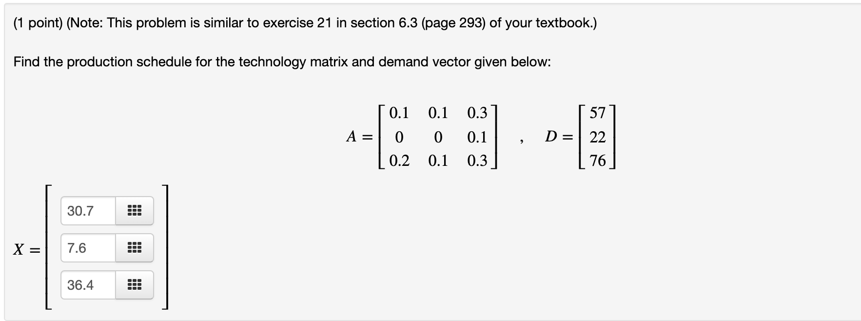 Solved (1 point) (Note: This problem is similar to exercise | Chegg.com
