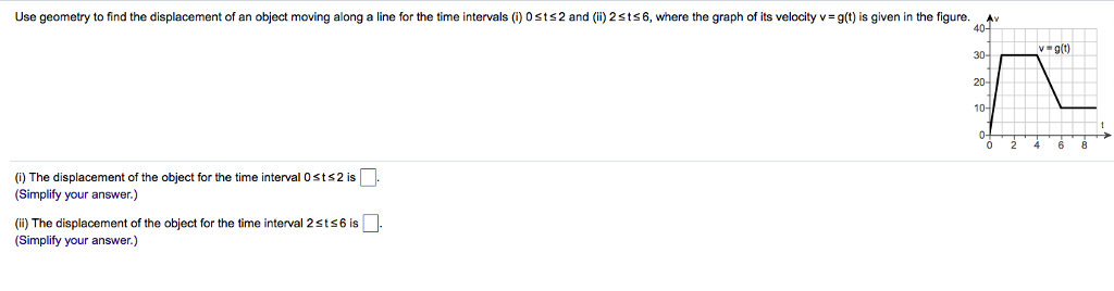 Solved Use geometry to find the displacement of an object | Chegg.com