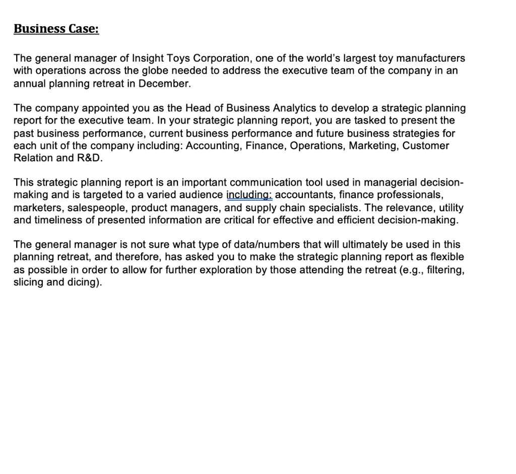 Data Dictionary Description The Insight Toys Company | Chegg.com