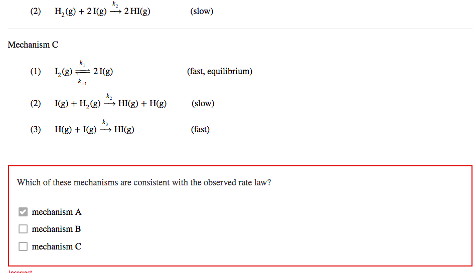 Solved The reaction described by H2( g)+I2( g) 2HI(g) has an | Chegg.com