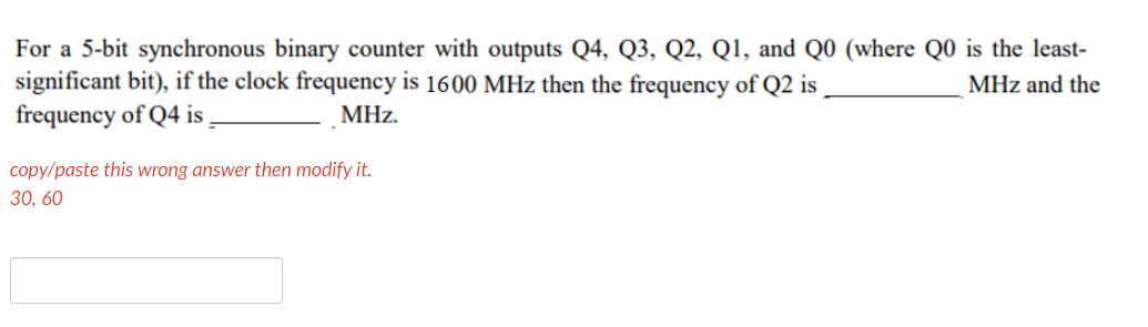 Solved For a 5-bit synchronous binary counter with outputs | Chegg.com