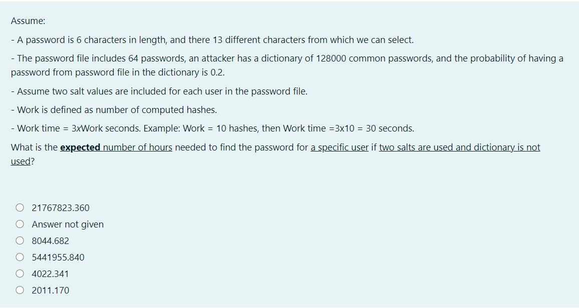 Solved Assume: - A password is 6 characters in length, and | Chegg.com