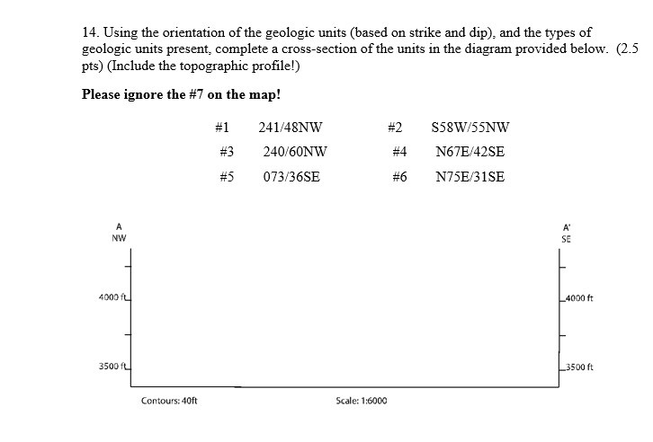 Solved Exercise Constructing A Geologic Cross Section With 7577