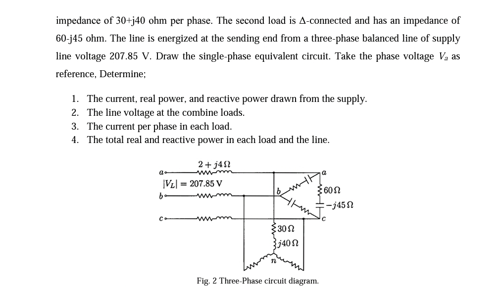 Solved Problem 2: (Marks 10) A three-phase line has an | Chegg.com