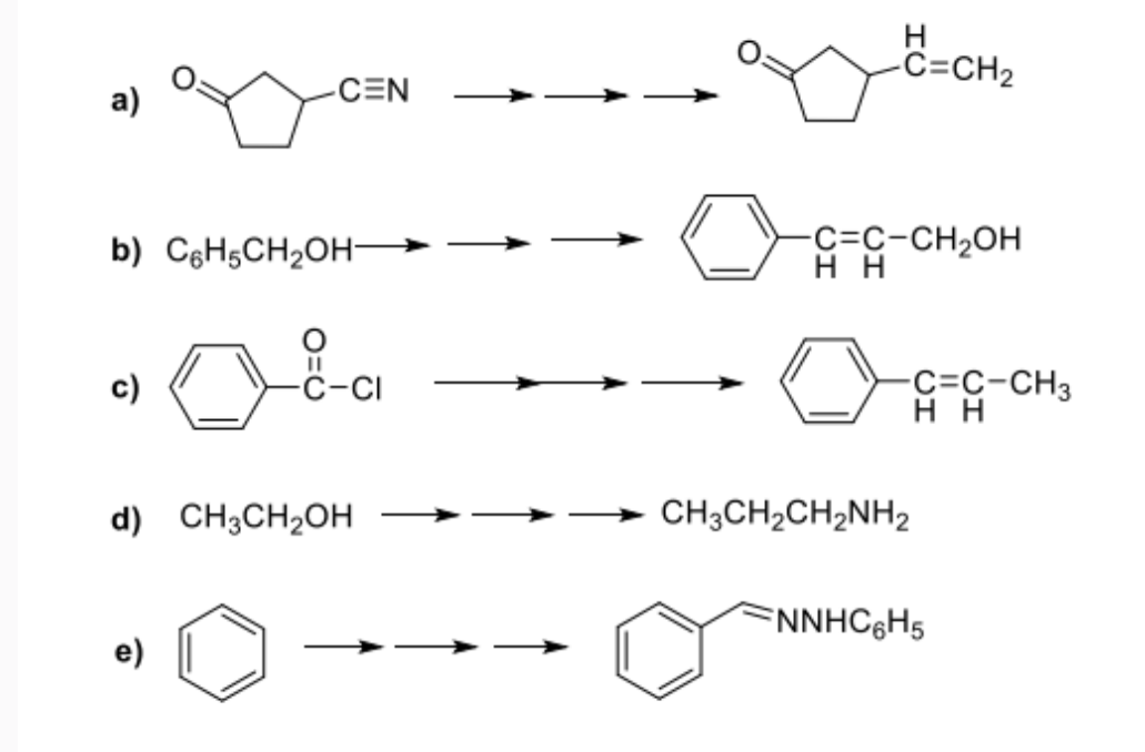 Solved Show how you would synthesize each of the following | Chegg.com