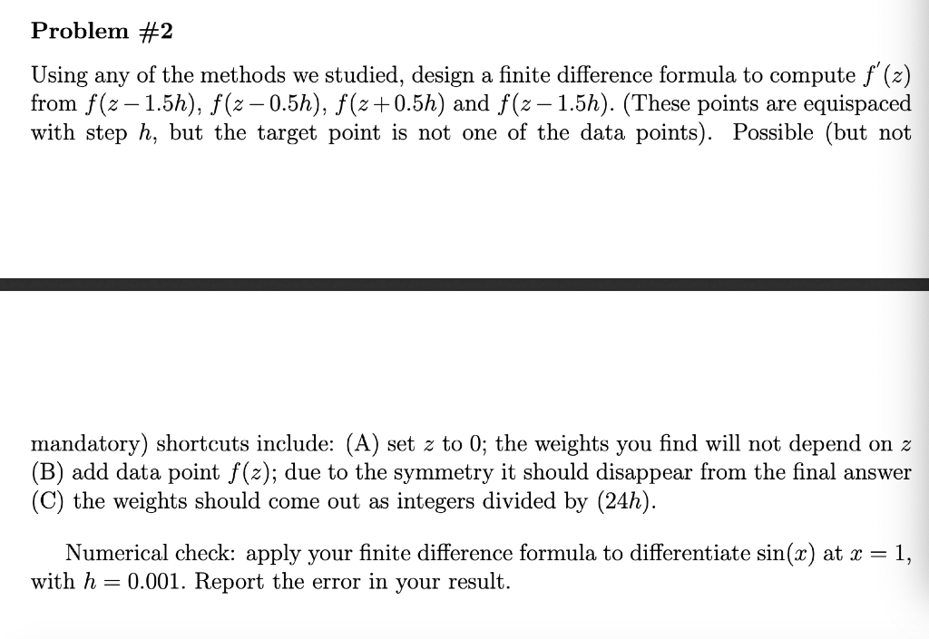 Solved Problem #2 Using any of the methods we studied, | Chegg.com