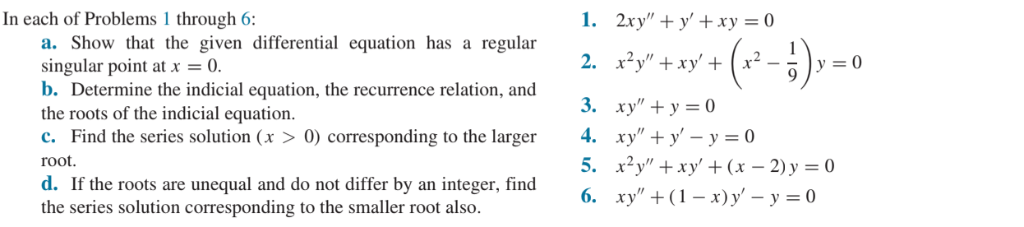 Solved In each of Problems 1 through 6: a. Show that the | Chegg.com